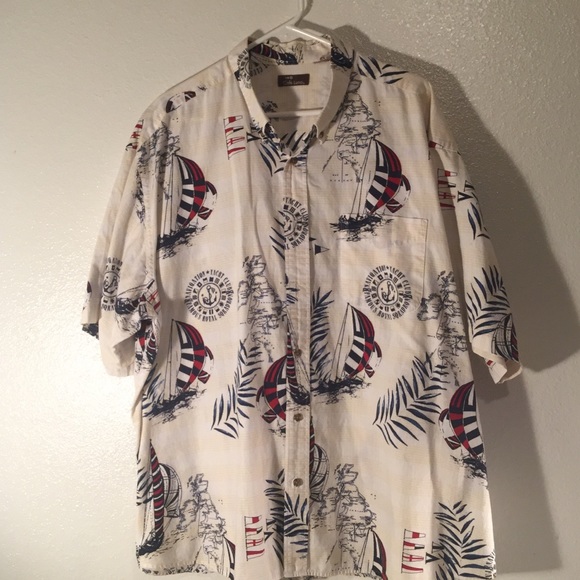 Cafe Luna | Shirts | Cafe Luna Nautical Boat Ocean Shirt Xl | Poshmark